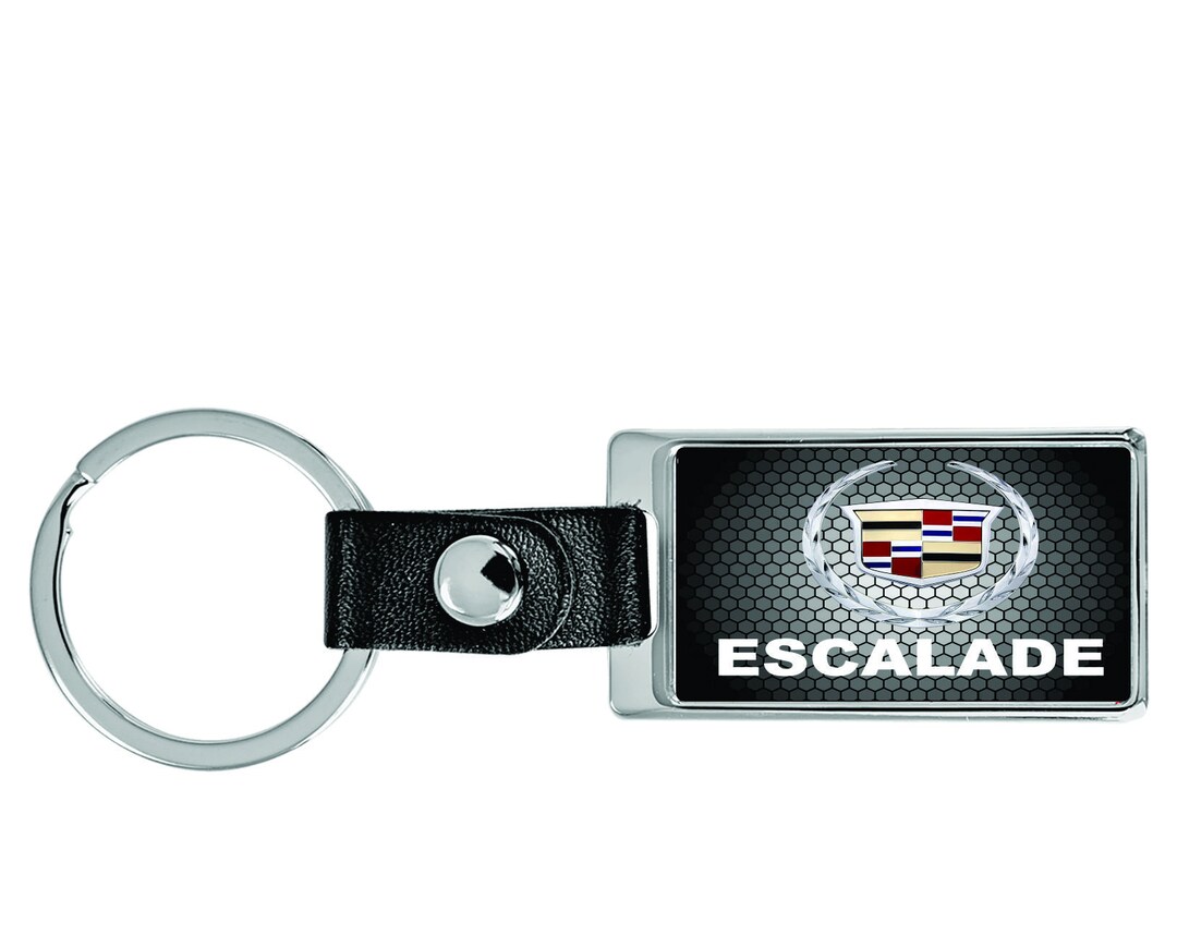 Cadillac Escalade Key Ring Chrome Finish 3 3/4 X 1 1/4 Inches Luxury ...