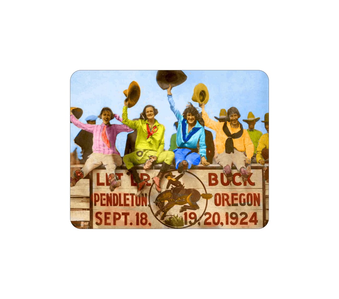Pendleton Rodeo Cowgirls 1924 Mouse Pad Computer Mousepads - Etsy