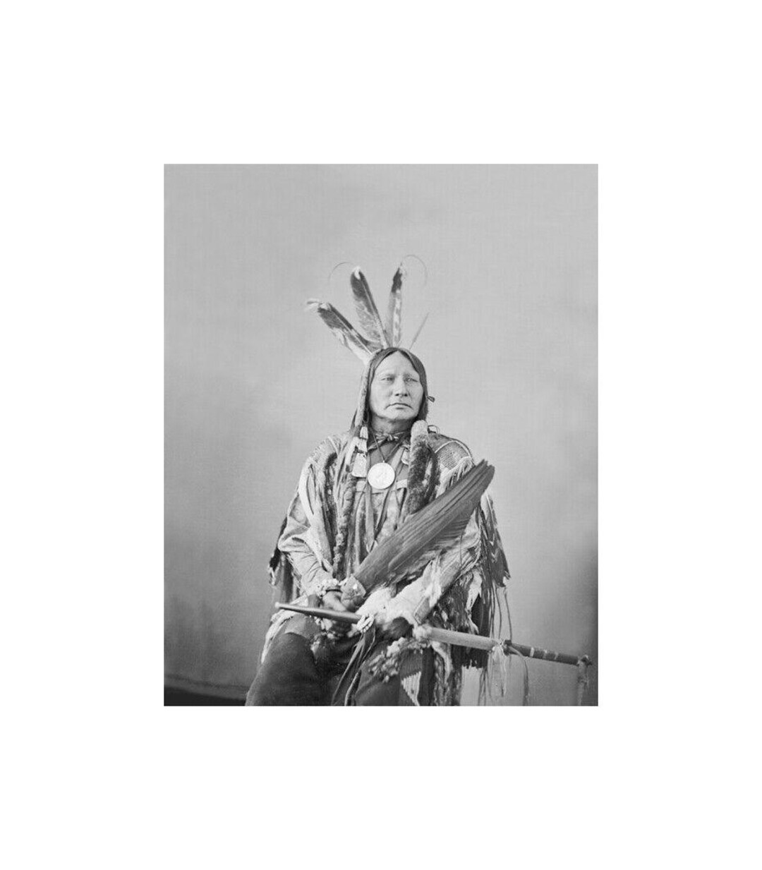 1899 Native American Indian CHIEF Running Bear 8 X 10 Photo Vintage Old ...