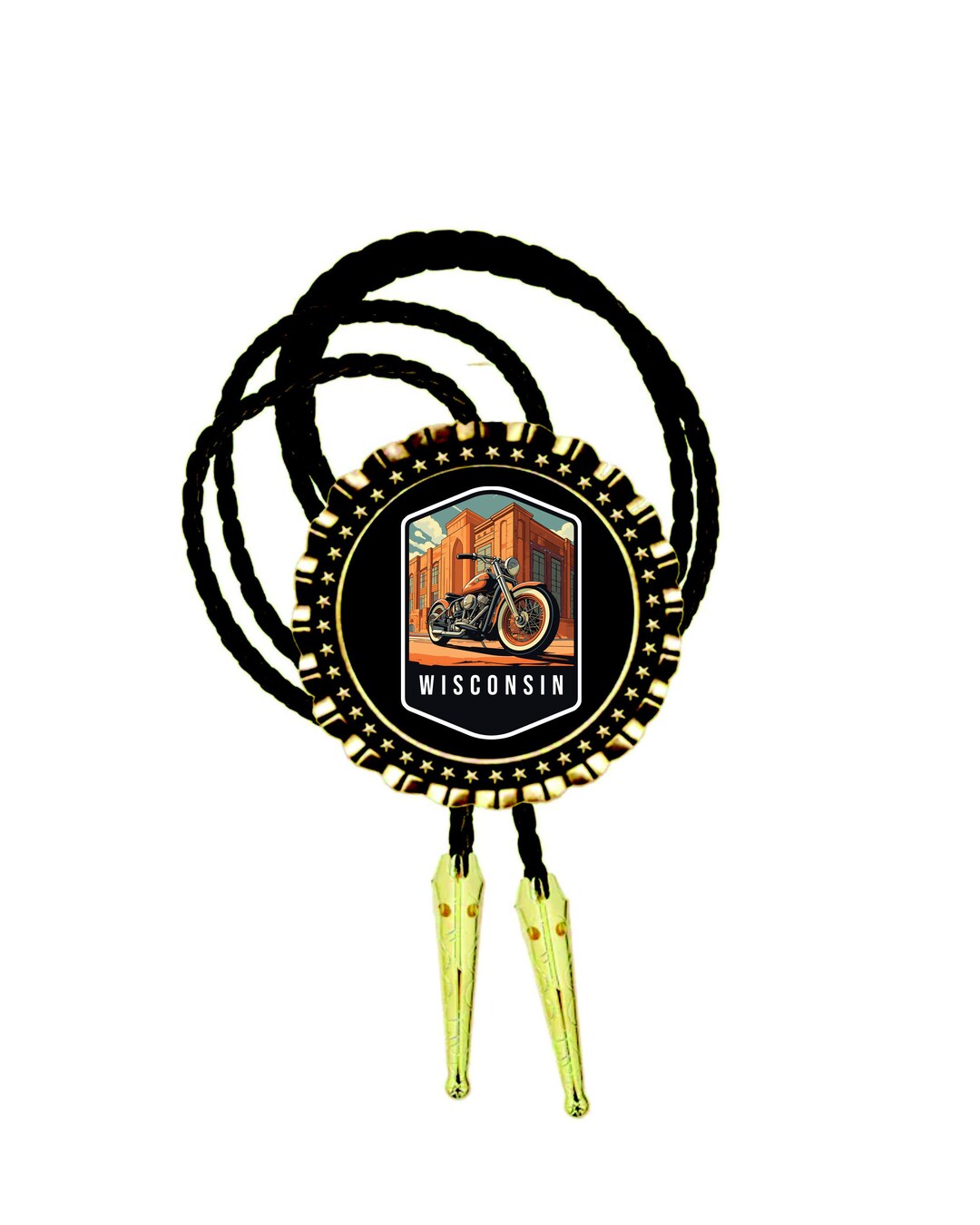 State of Wisconsin Logo Symbol Bolo Tie Unique One of a Kind Hand Made ...