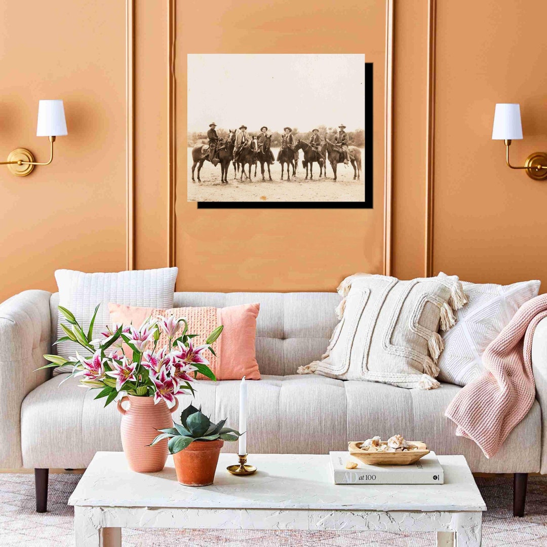 Texas Rangers on Horseback Art Painting Giclee Prints, Poster, Canvas ...