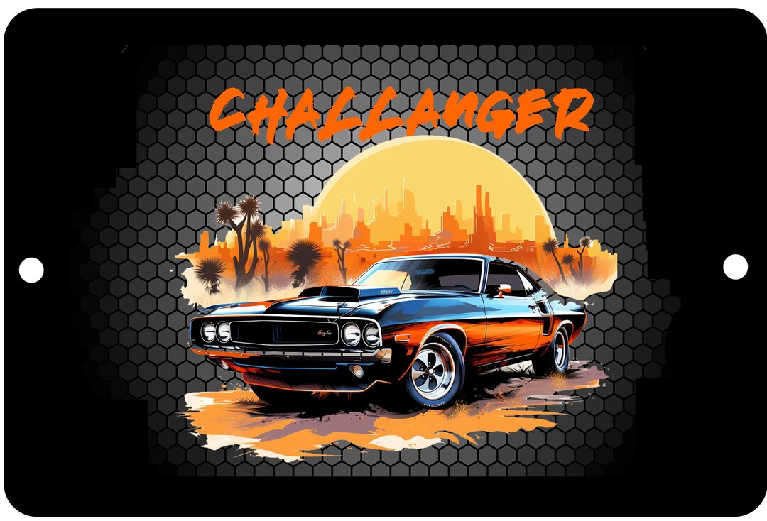 Dodge Challenger Car Art Metal Tin Sign up to 12 X 18 Inches Man Shed ...