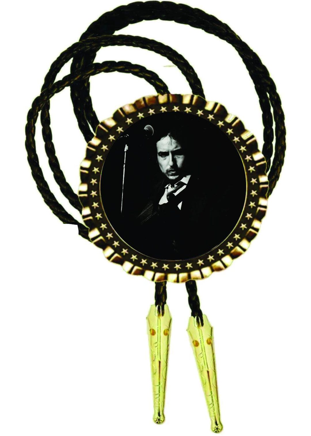 Bob Dylan Bolo Tie Birthday Gift, Photo Bolo Tie . All Brass Material ...