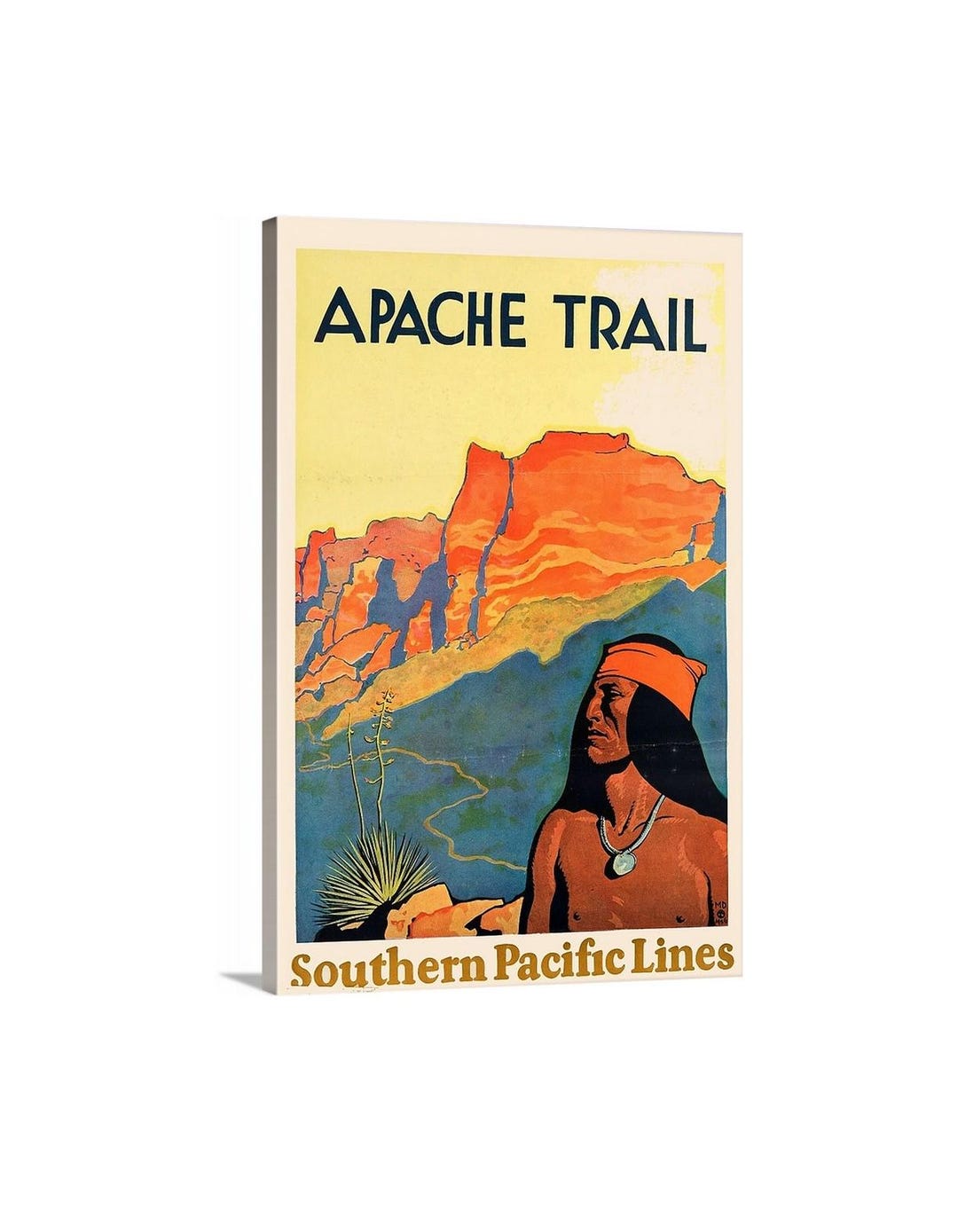 Apache Trail Southern Pacific Railroad New Mexico 1930s Travel Poster A ...