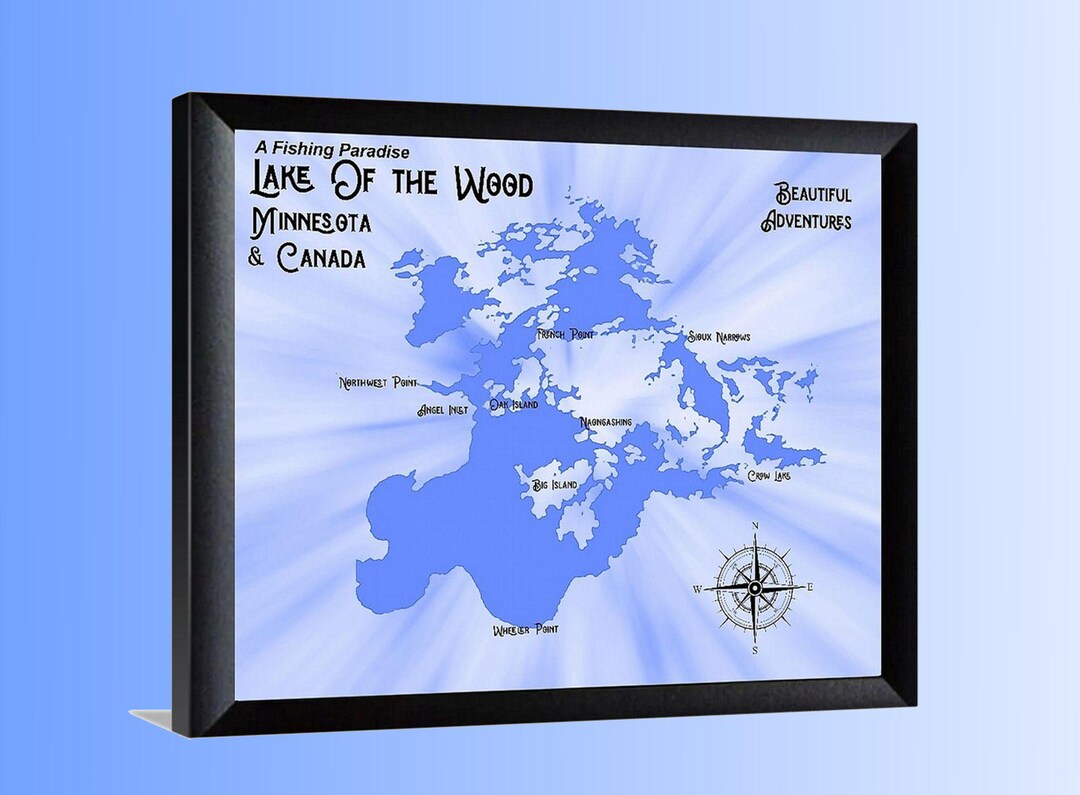 Lake Minnetonka Minnesota Map Art Posters, Prints or Canvas Wraps ...