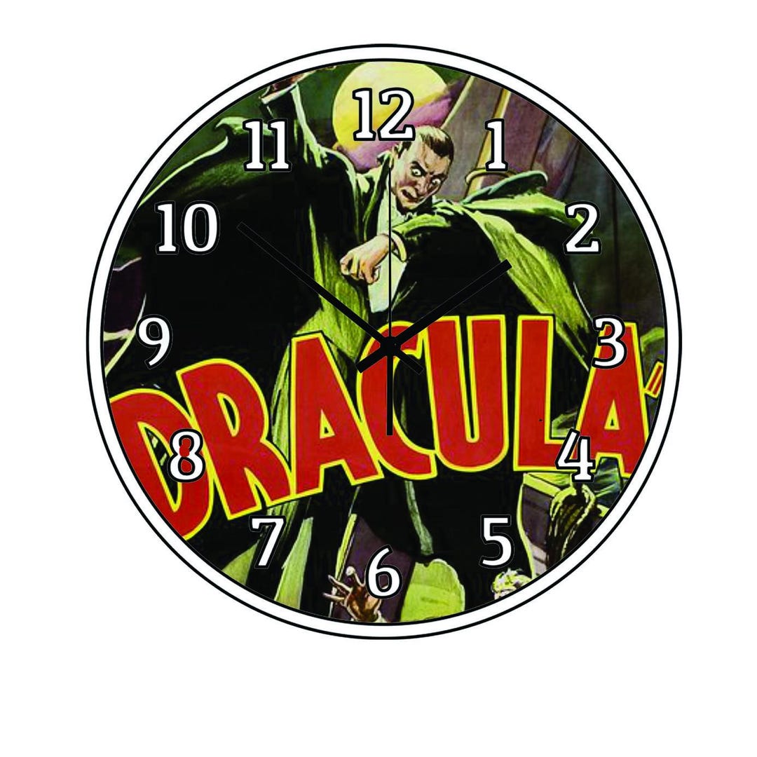 Original Dracula Movie Poster Art Wall Clock Painting Time Piece Wall ...