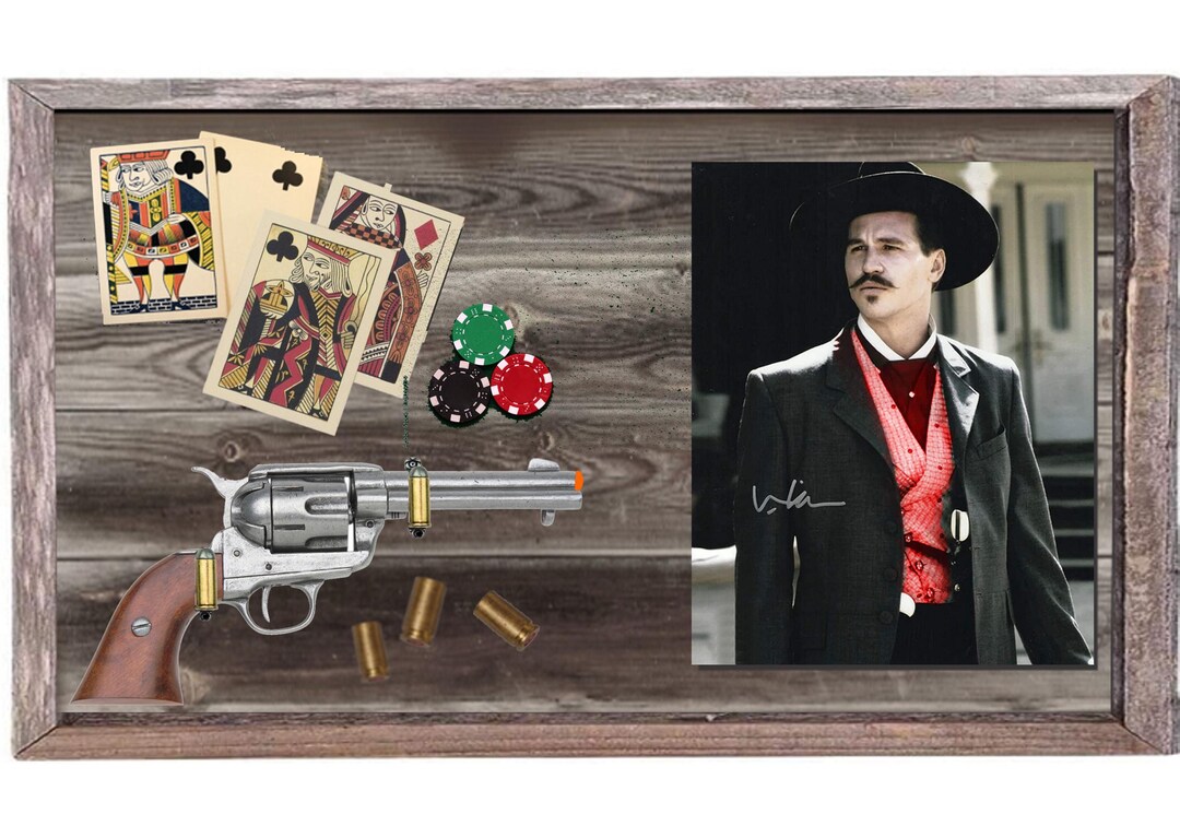 Old West Gun Collage Doc Holliday Tombstone Real Replica Six Shooter on ...