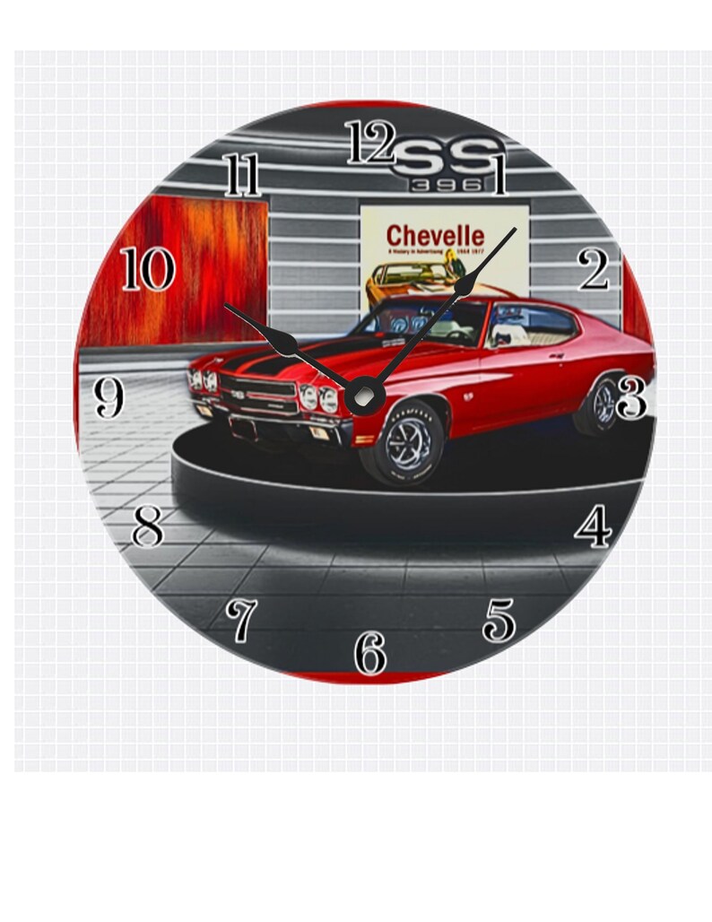 1969 Chevy Chevelle SS 396 Wall Clock up to 16 Inches Unique Time Piece ...