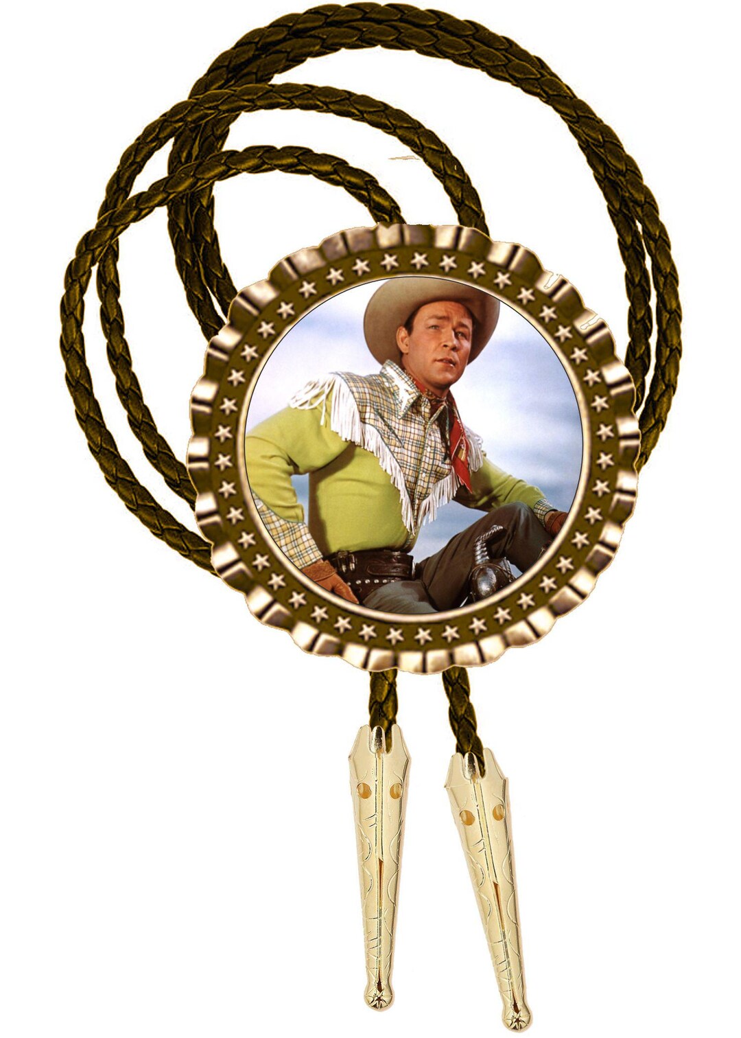 Roy Rogers Bolo Tie Birthday Gift, Photo Bolo Tie . All Brass Material ...