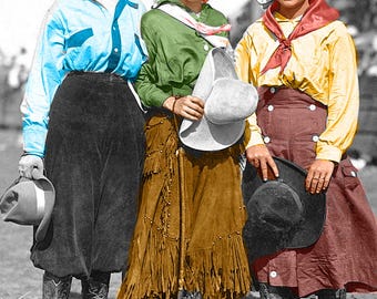 Pendleton Rodeo Cowgirls 1924 8 X 10 Photo - Etsy