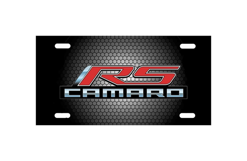 Camaro RS License Plate Fits All Standard Cars and Truck Auto Tags A 6 ...