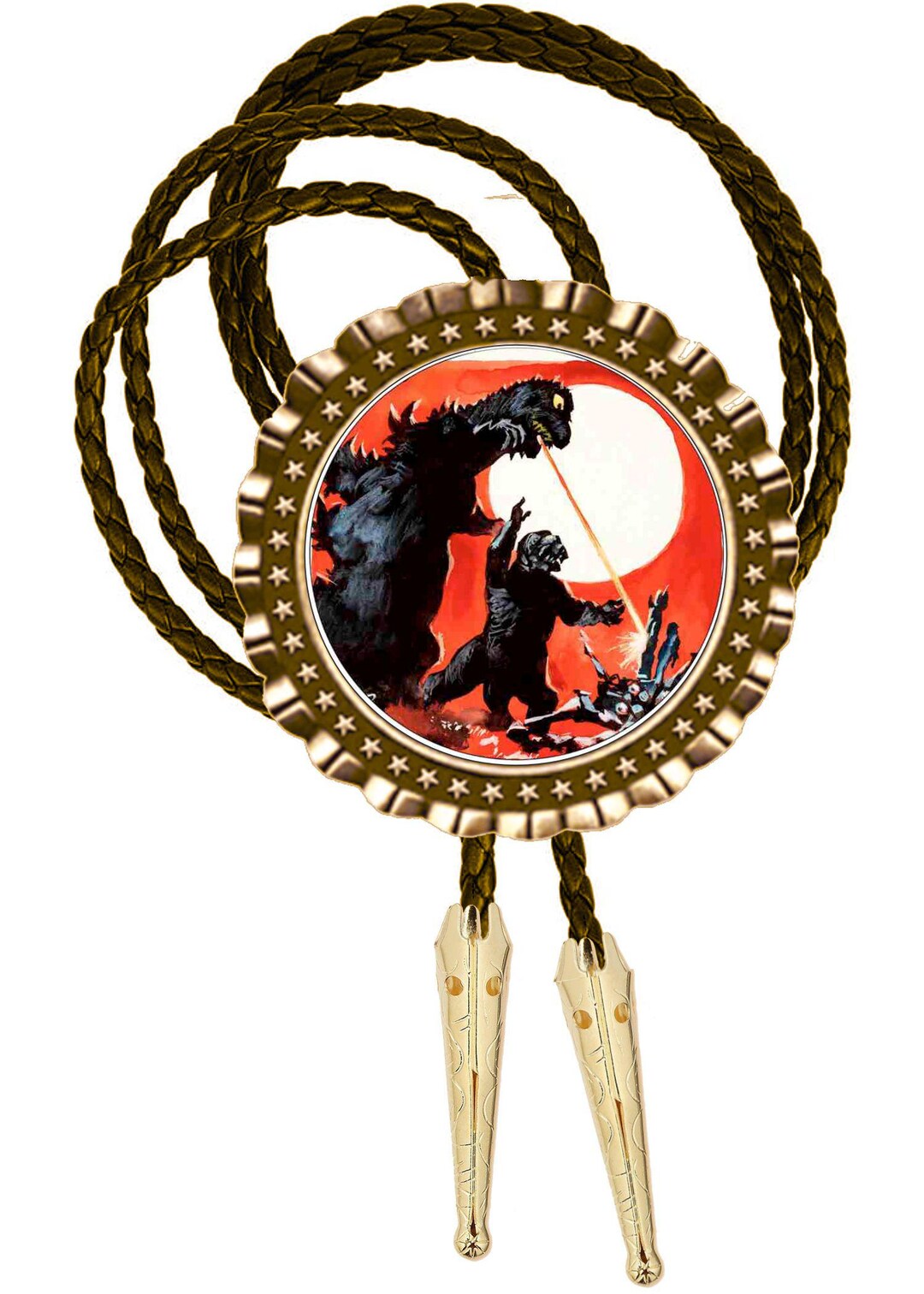 Godzilla and Godzukie Fire Bolo Tie Birthday Gift, Photo Bolo Tie . All ...