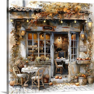 Tables Chairs Coffee Paris Cafe Wall Art Bistro Outdoor Tables ...