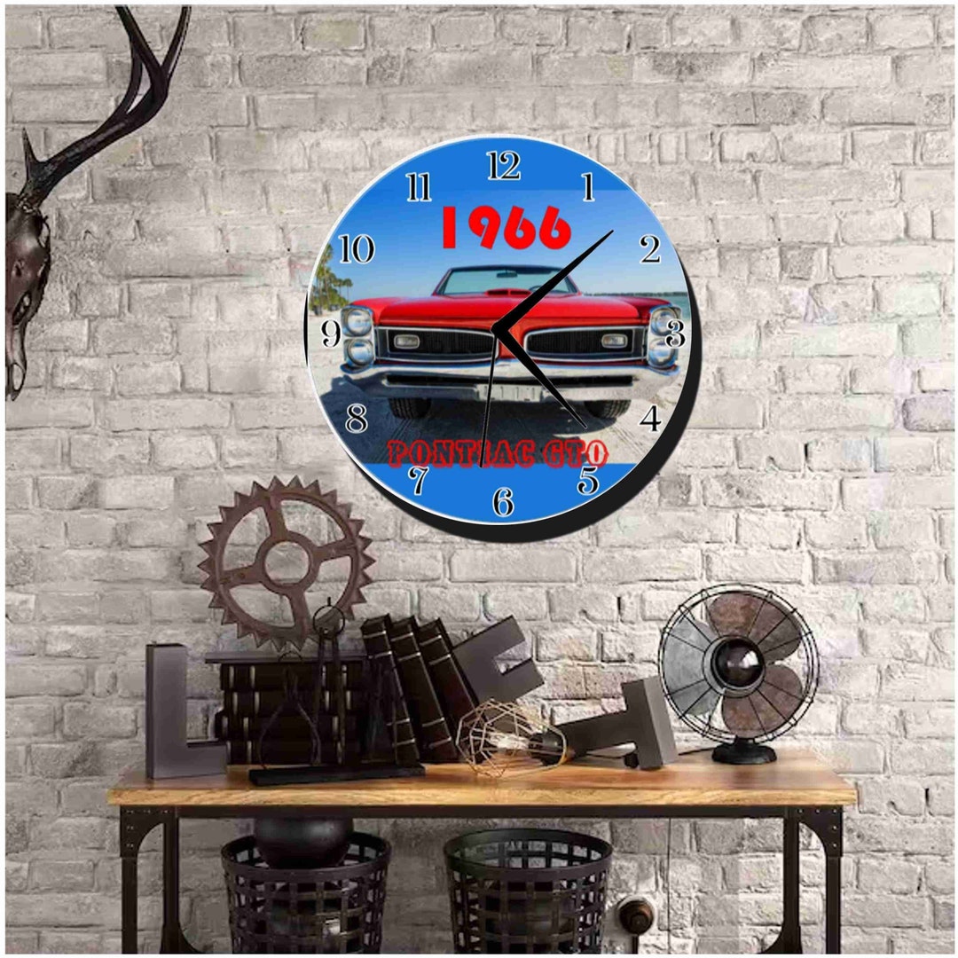 1966 Pontiac GTO Muscle Car Art Wall Clock 16 Inches Unique Time Piece ...