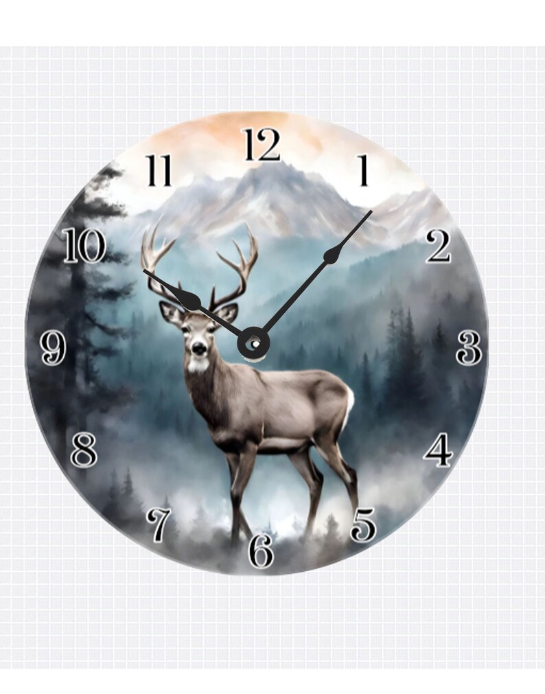 Wildlife Elk Wall Clock 16 Inches Unique Time Piece Art Print - Etsy