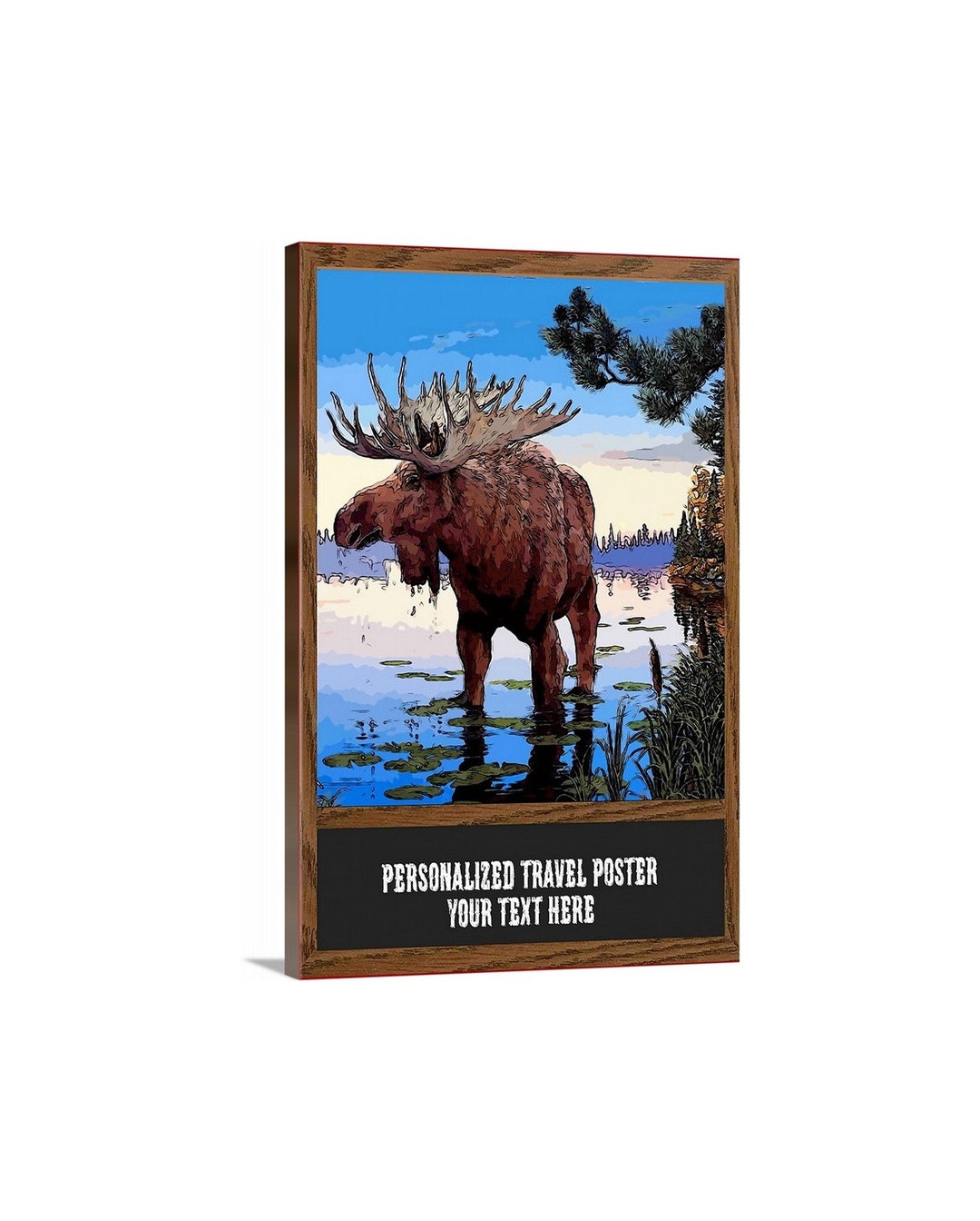 Custom & Personalized Wilderness Moose Giclee Art Print Travel Poster ...