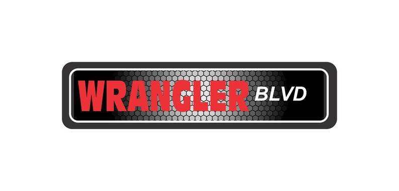 Wrangler Blvd Street Sign 4 X 18 Inches All Metal Aluminum Muscle Cars ...
