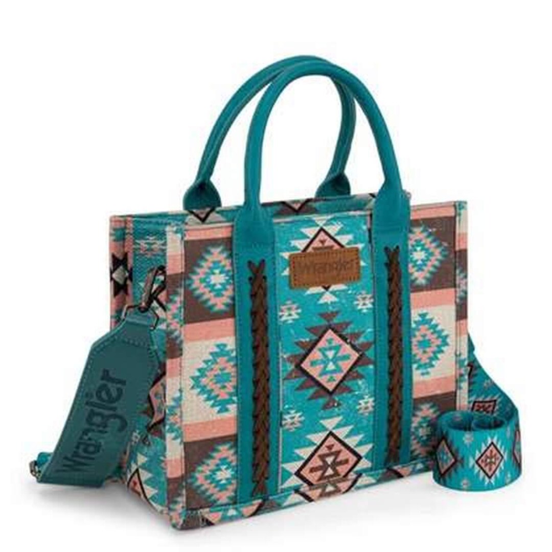 Wrangler Aztec Pattern Dual Sided Print -tote/crossbody Geometric ...