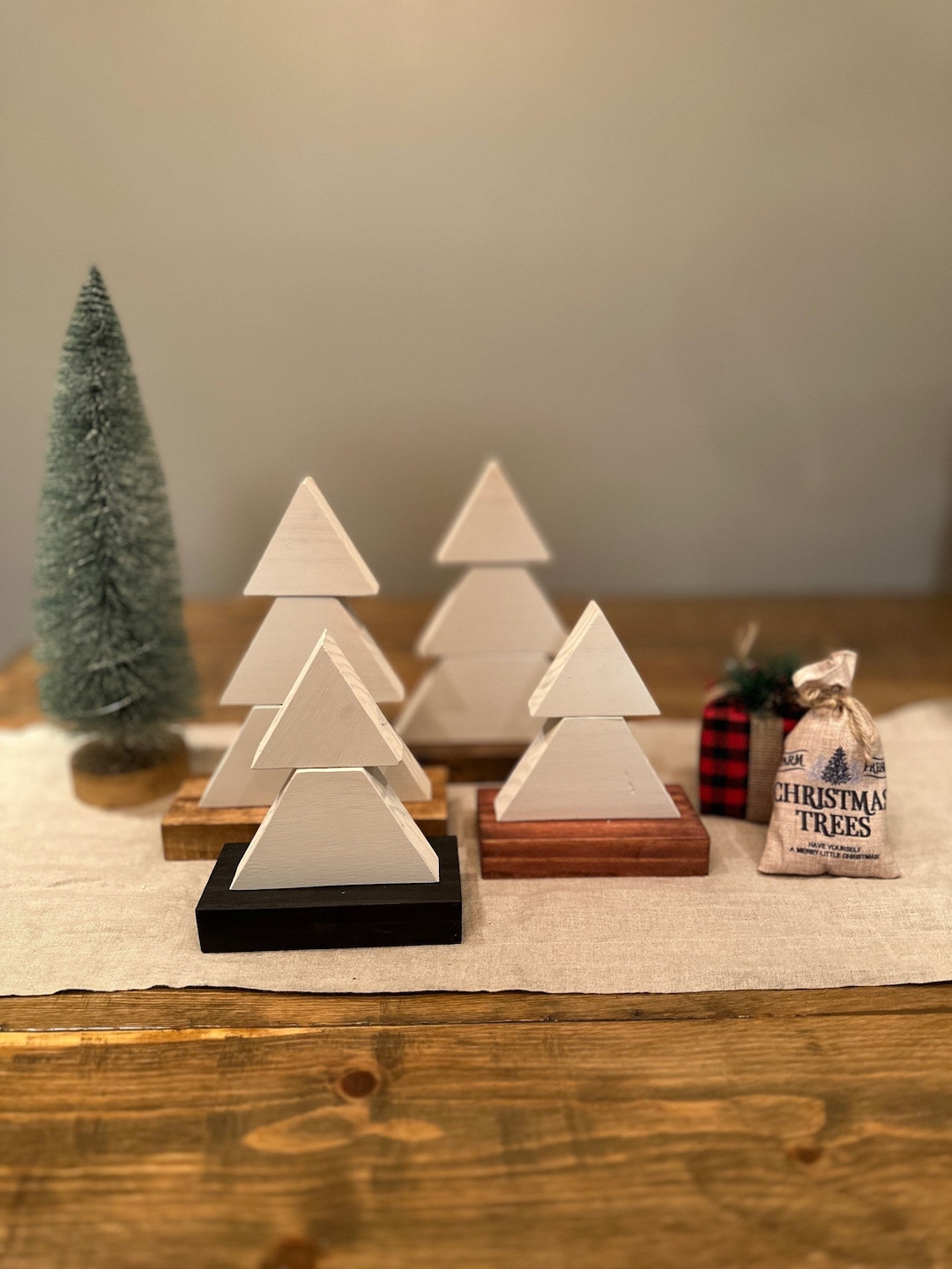 Wood Christmas Tree, Mantel Tree, Christmas Tree Decor, Holiday ...