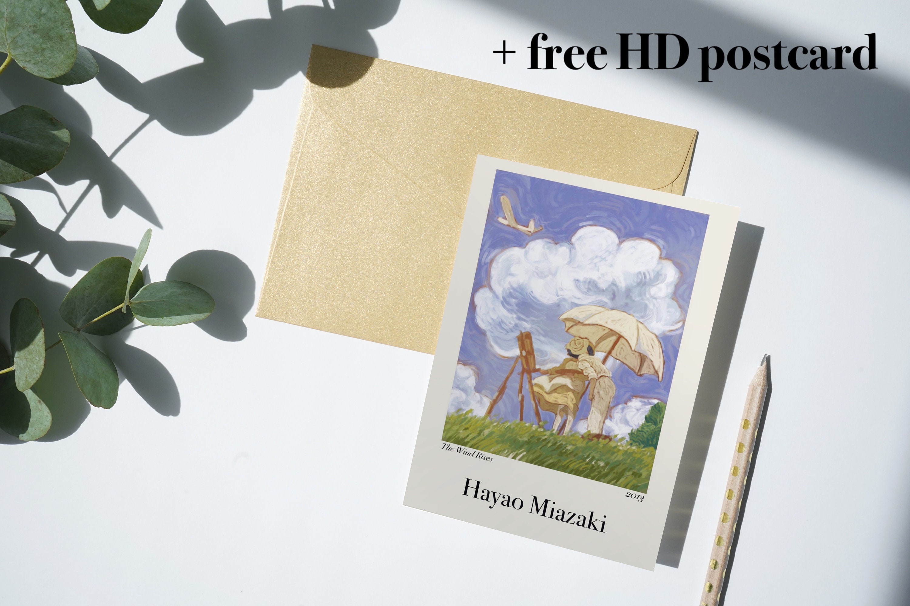 The Wind Rises Art Print + Free Postcard Studio Ghibli Digital Download ...