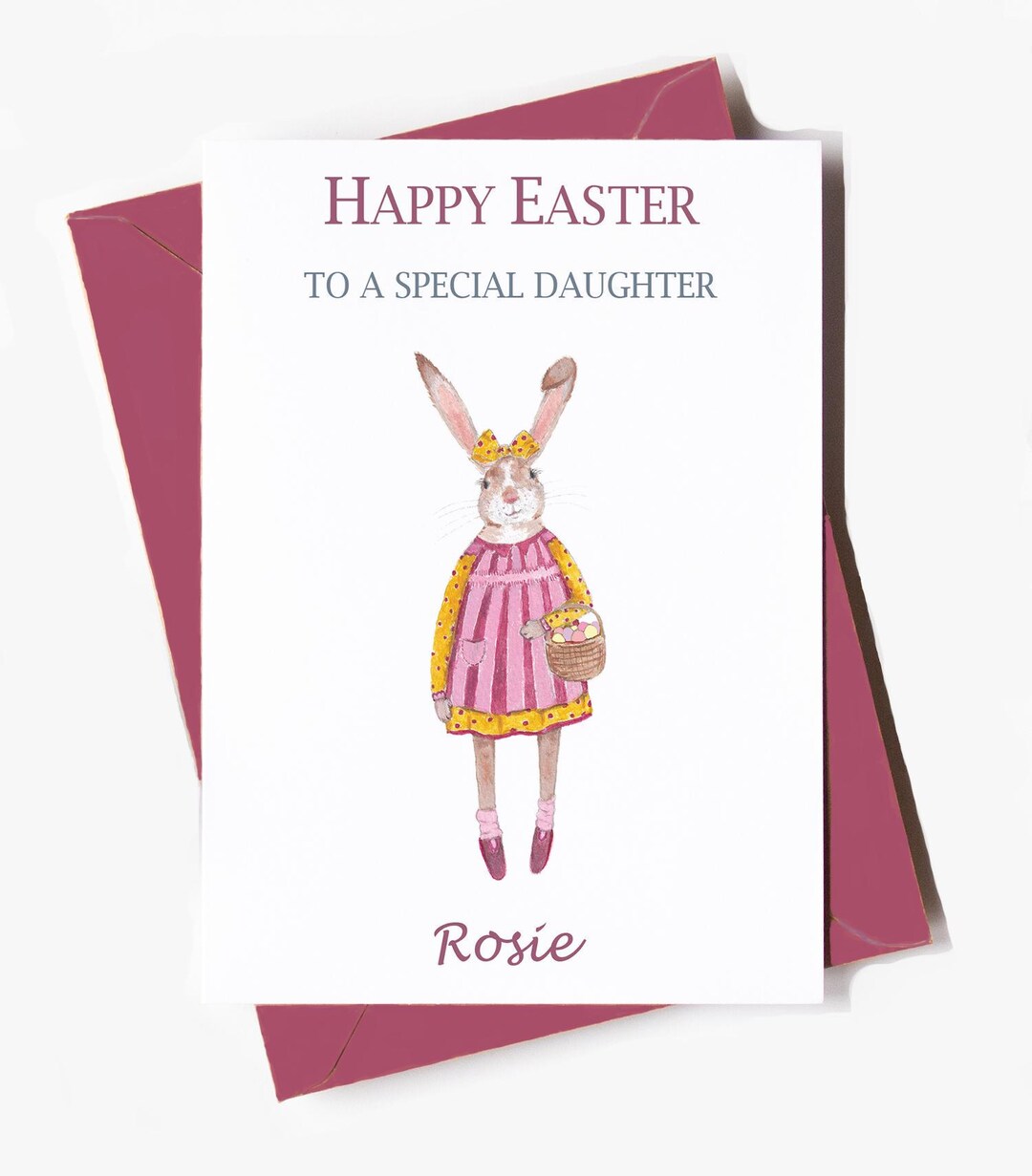 Personalised Girl's Easter Card, Daughter, Granddaughter, Niece ...