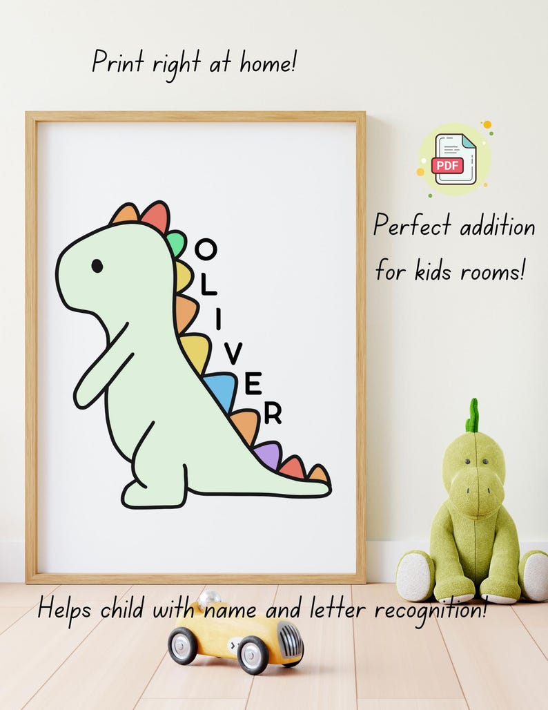 Dinosaur Name Printable - Etsy
