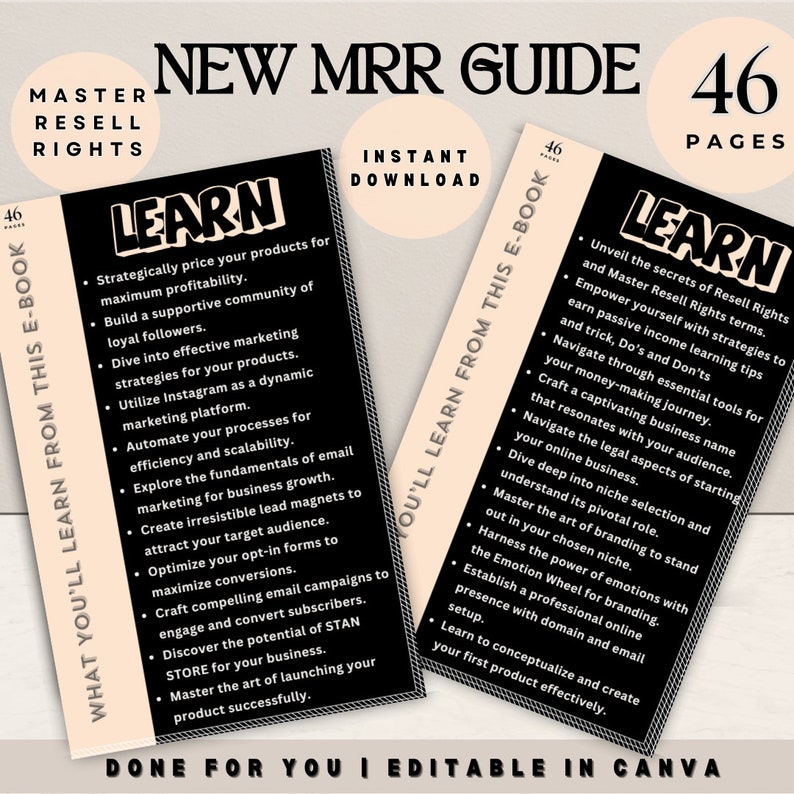 MRR Digital Marketing Money Manifesto Guide Make Money Online Side ...