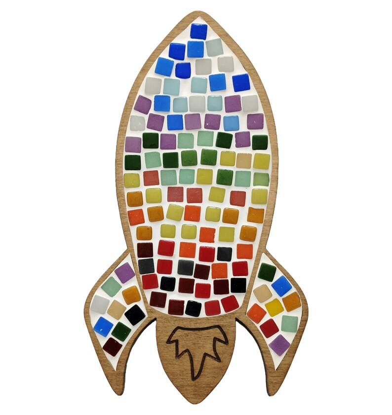 Wooden Mosaic Kit, DIY Craft Kit for Kids, Wooden Set, Own Made Art ...