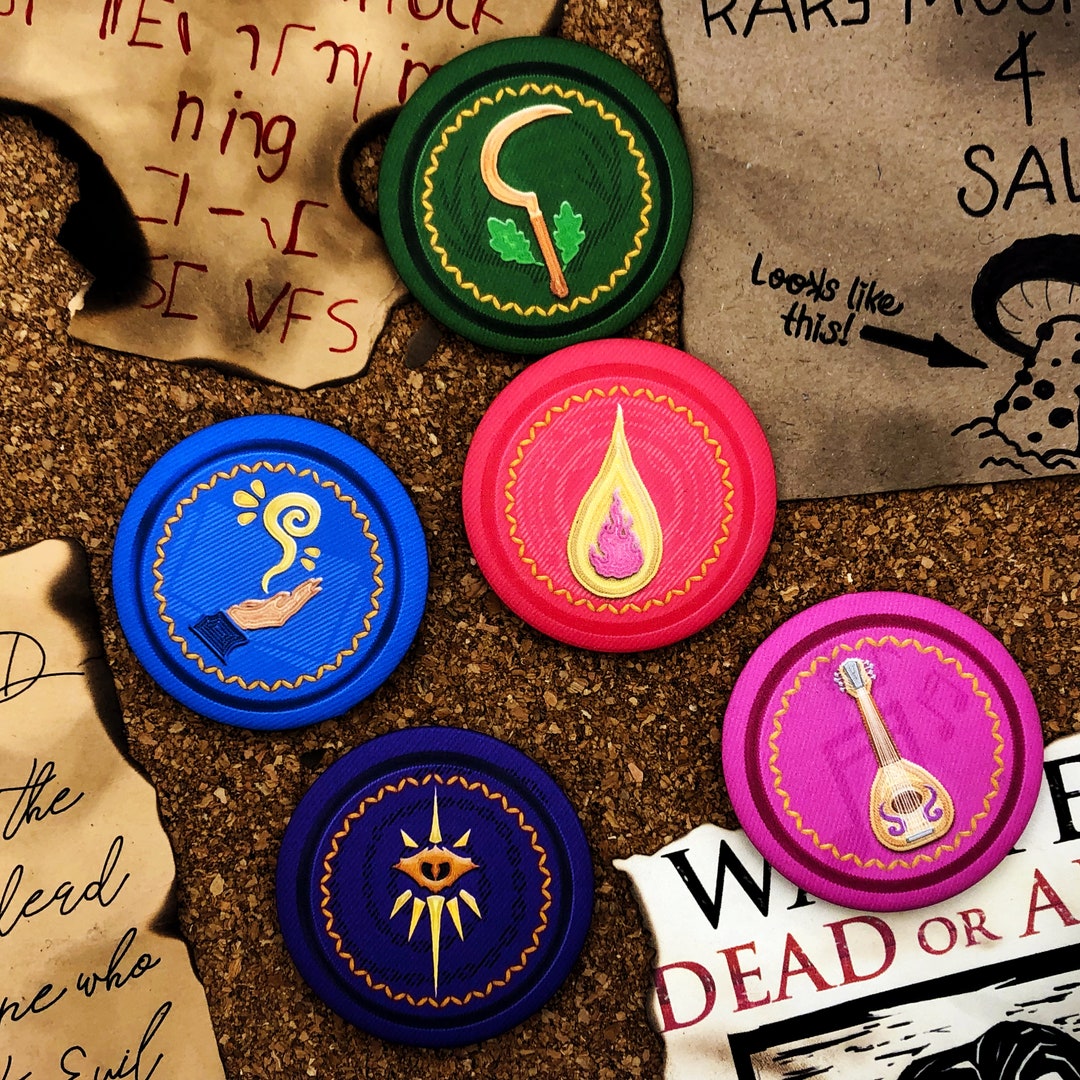 Dnd Class Pin Badges | RPG Pushback Buttons - Etsy