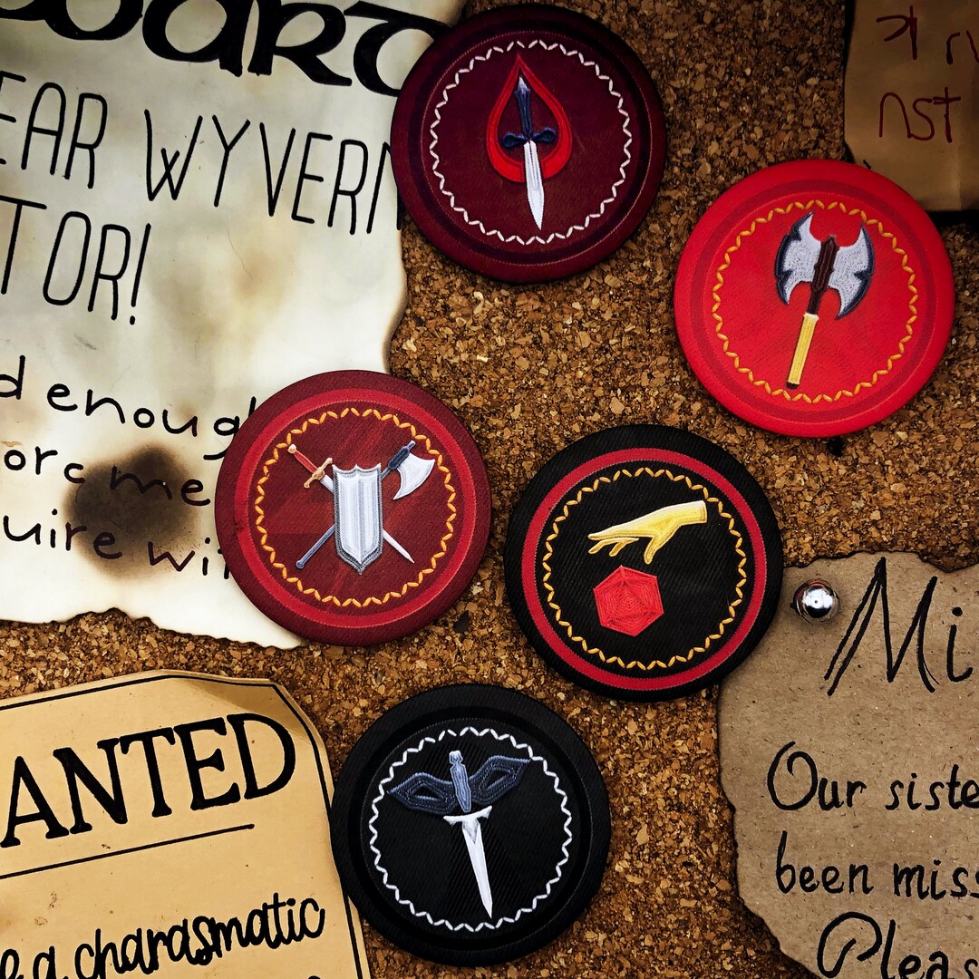 Dnd Class Pin Badges | RPG Pushback Buttons - Etsy