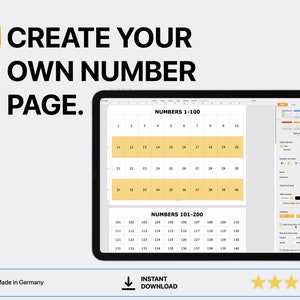 Numbers From 1 to 1000 A4 Printable Number Table Count to 100 1000 ...