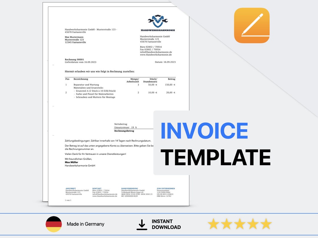 Pages Invoice Mac Invoice Template Pages Invoice Template Professional ...
