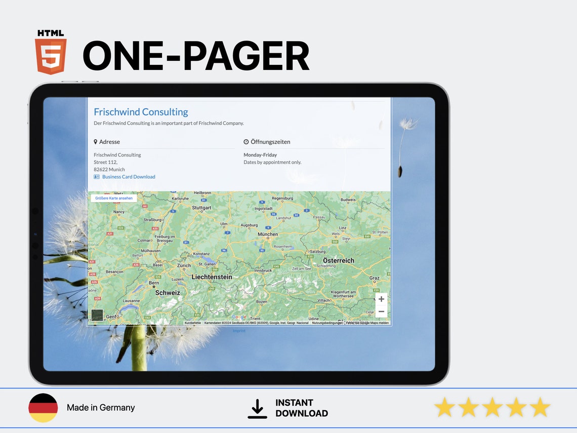 One-pager HTML Website Template CSS, CV, Single Page, Web Design, Code ...