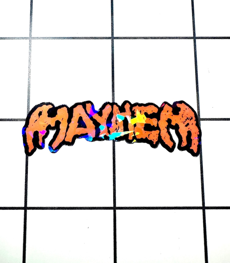 Holographic Lady Gaga MAYHEM Logo Sticker - Laptop Decal - Gaga Mayhem ...