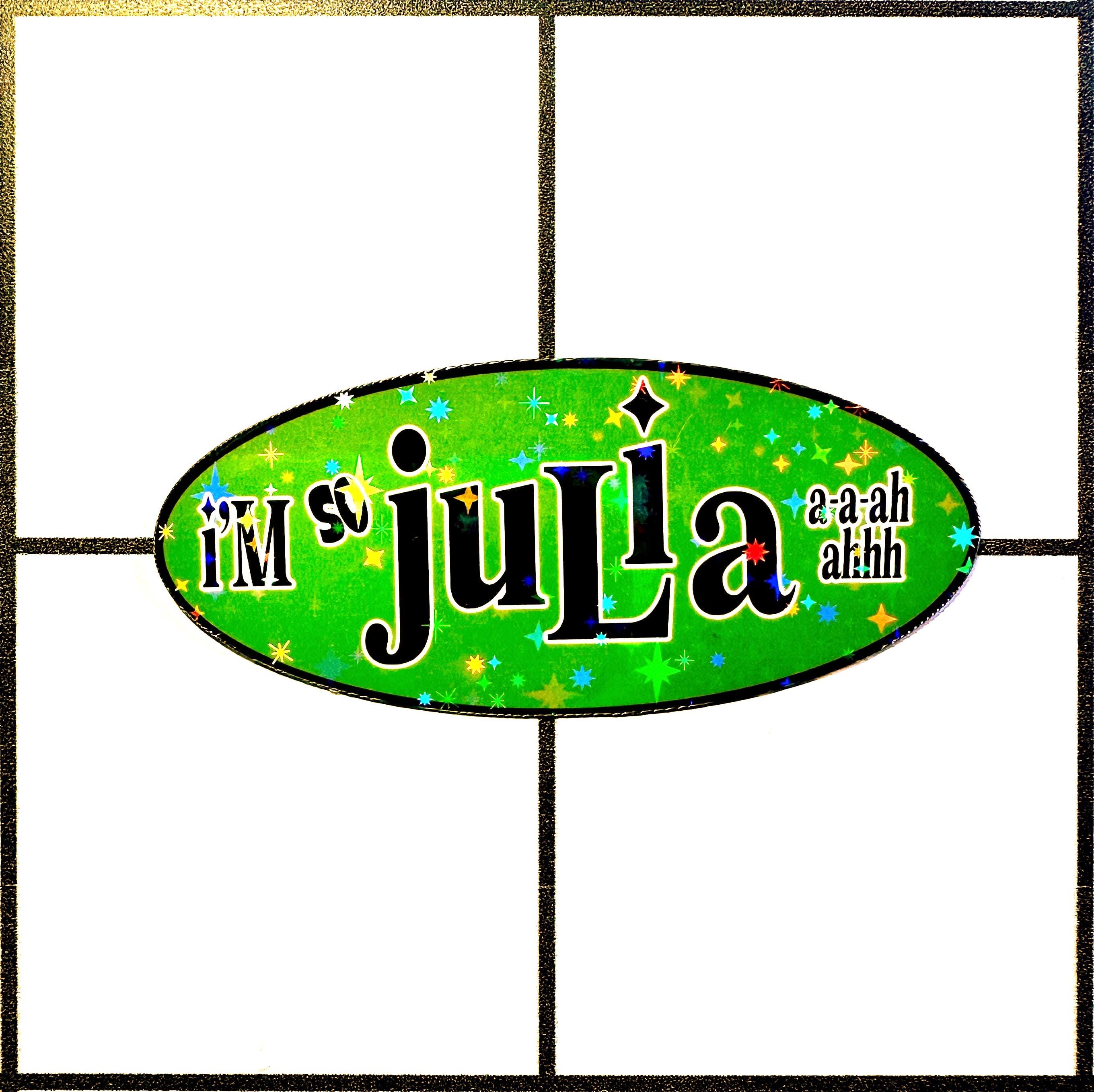 SO JULIA 90's Glitter Sticker - Charli XCX - Y2k Brat Sticker - Laptop ...