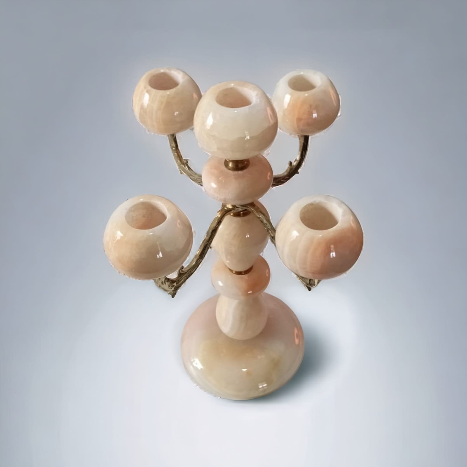 Candlestick/ Candle Holder/ Marble Candleabra/ Natural Marble/ Wedding ...