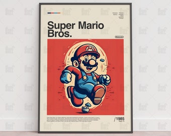 Super Mario Bros Poster, Gaming Room Poster, Gaming Wall Poster, Gaming ...