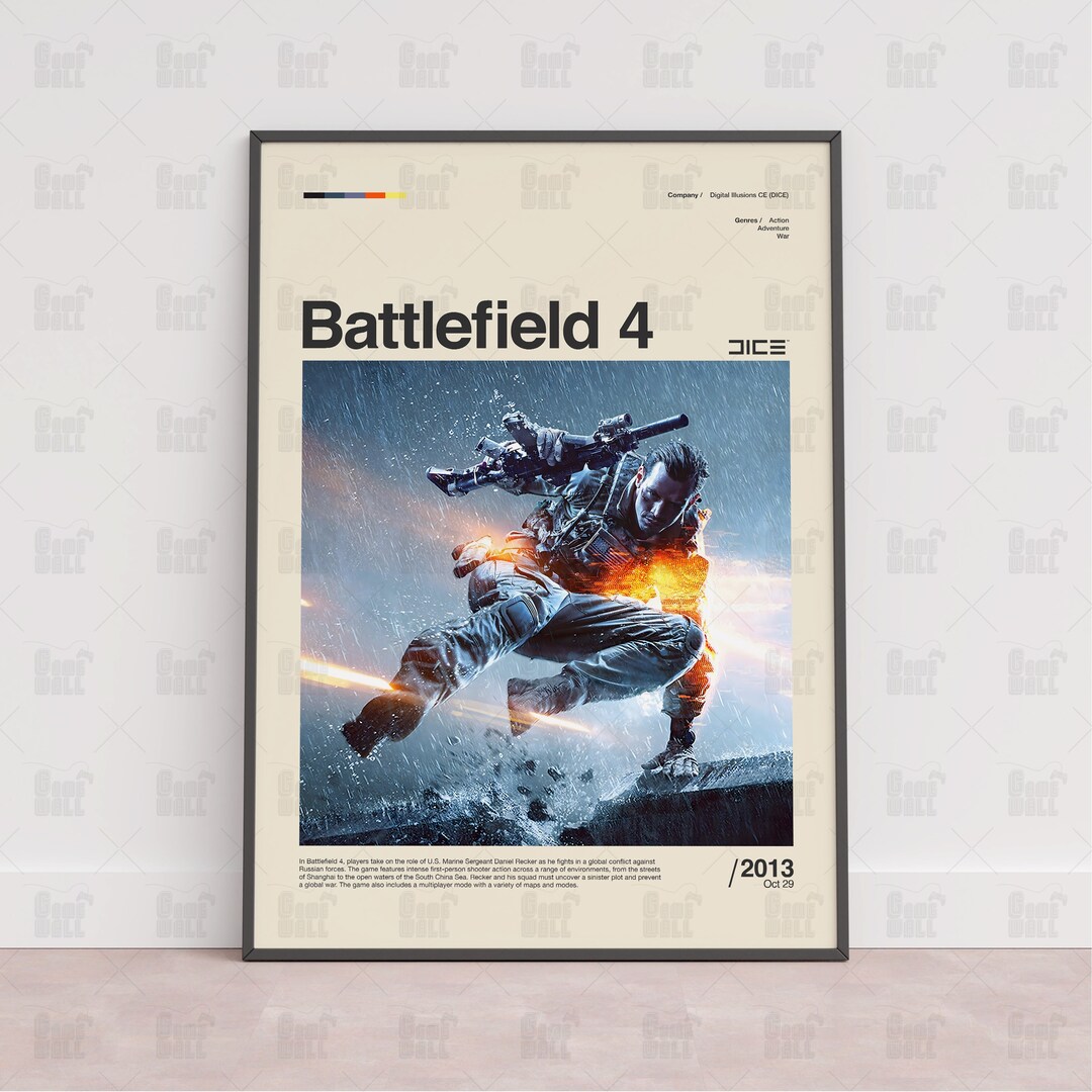 Battlefield 4 Poster Gaming Room Poster Gaming Wall Poster - Etsy