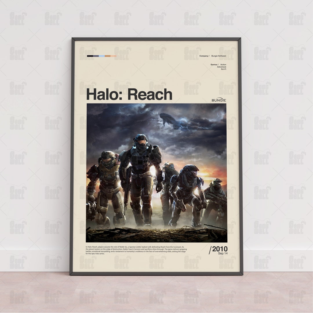 Halo Reach Poster, Gaming Room Poster, Gaming Wall Poster, Gaming Print ...