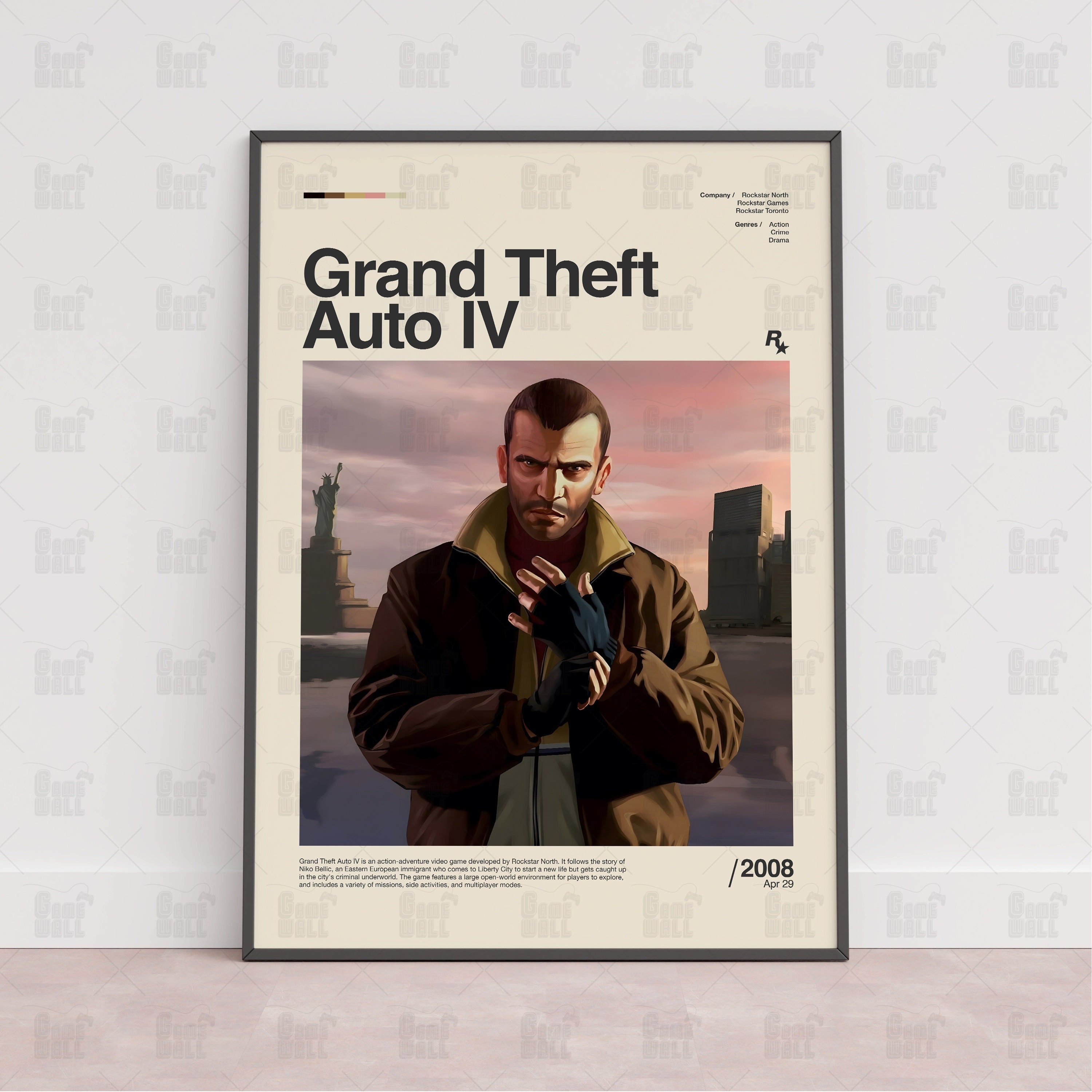 GTA IV Poster Gaming Room Poster Gaming Wall Poster Gaming - Etsy