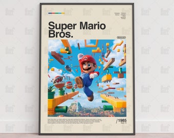 Super Mario Bros Poster, Gaming Room Poster, Gaming Wall Poster, Gaming ...