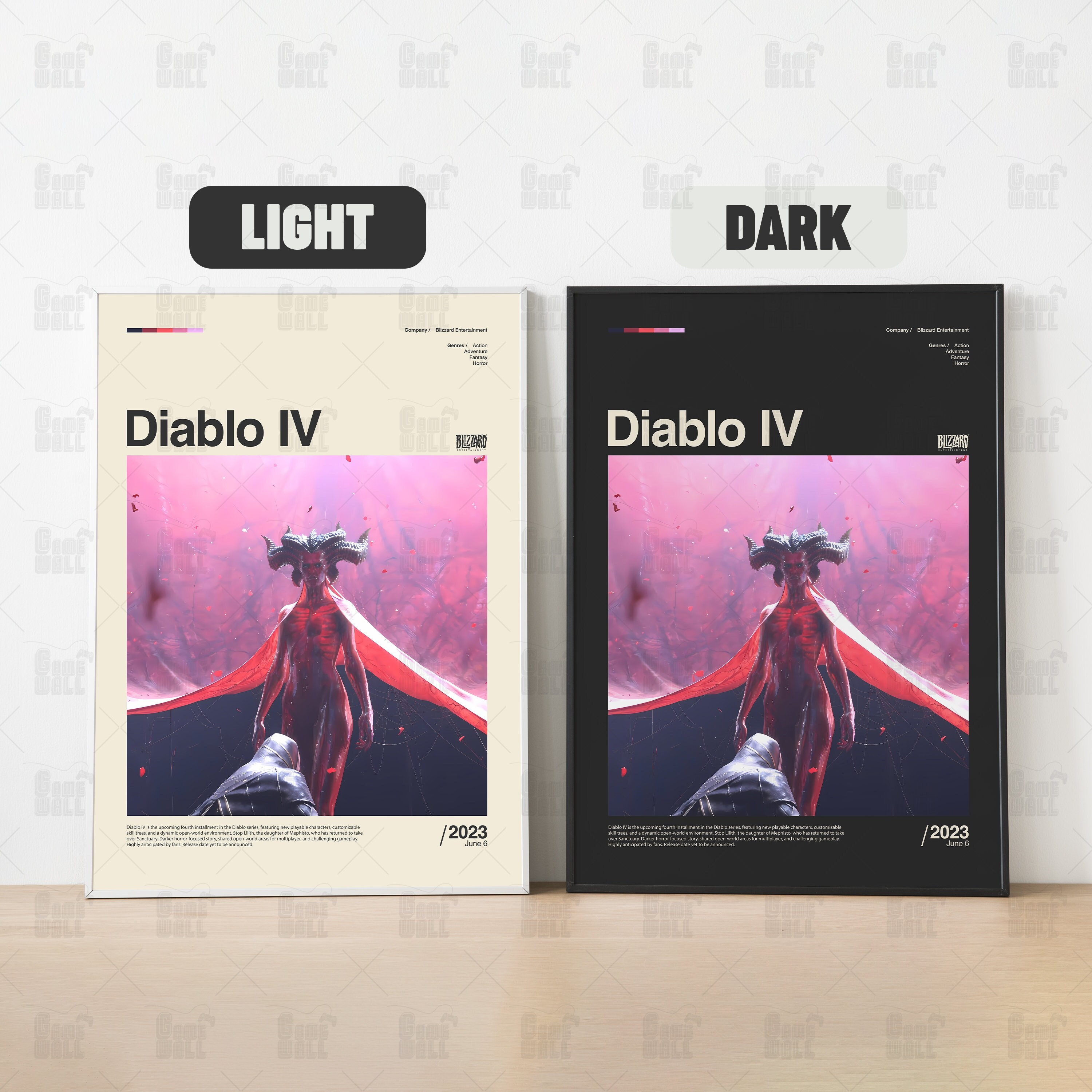 Diablo IV Poster, Gaming Room Poster, Gaming Wall Poster, Gaming Print ...