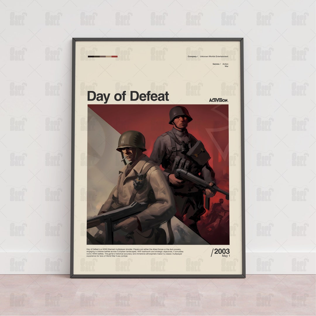 Day of Defeat Poster Gaming Room Poster Gaming Wall Poster - Etsy