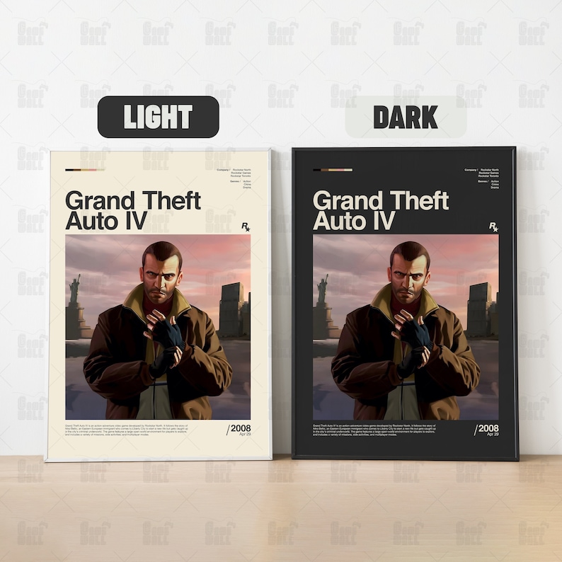 GTA IV Poster Gaming Room Poster Gaming Wall Poster Gaming - Etsy