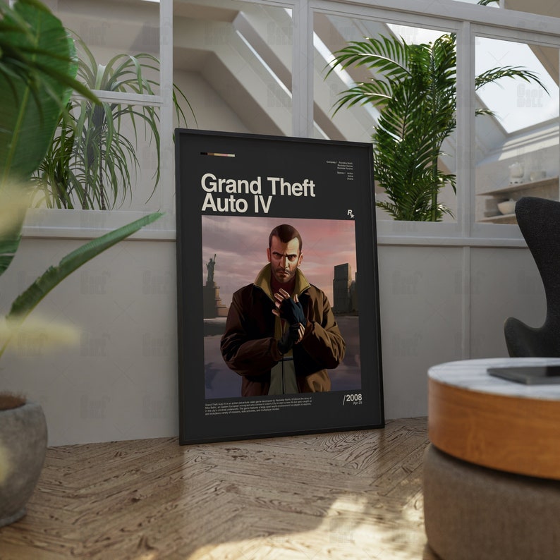 GTA IV Poster Gaming Room Poster Gaming Wall Poster Gaming - Etsy