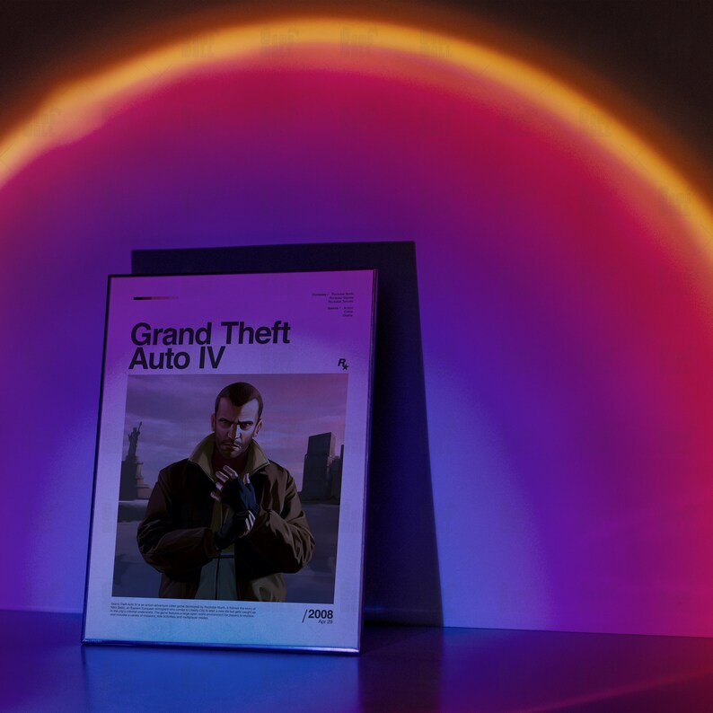 GTA IV Poster Gaming Room Poster Gaming Wall Poster Gaming - Etsy