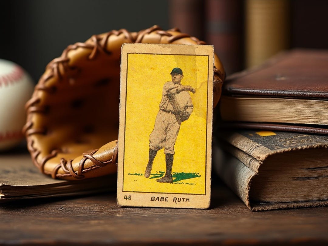 1920 W522 Babe Ruth Baseball Card Hand-aged Reprint - Classic Tribute ...