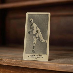 1916 M101-4 Babe Ruth Rookie Card - Faithful Hand-aged Reprint, Iconic ...