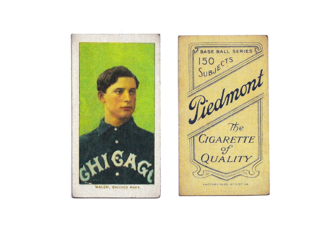 Hand Aged Vintage T206 Ed Walsh Baseball Card Collectible Reprint With ...