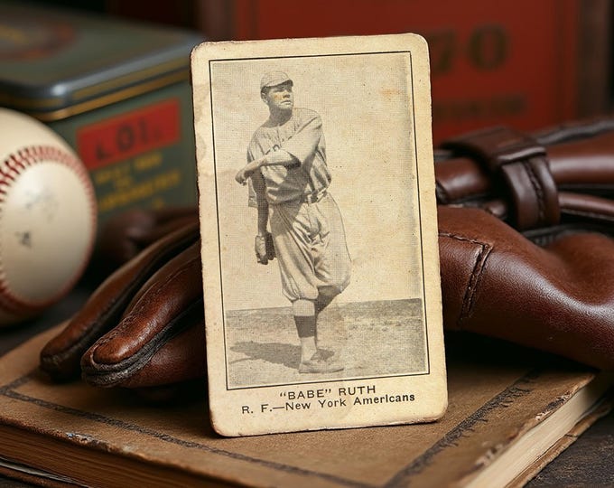 Babe Ruth 1921 American Caramel Series E121 Baseball Card – Hand-aged ...